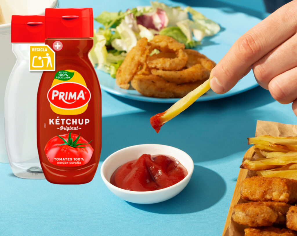 Salsas Prima crea un nueva botella 100% reciclada para su gama de productos